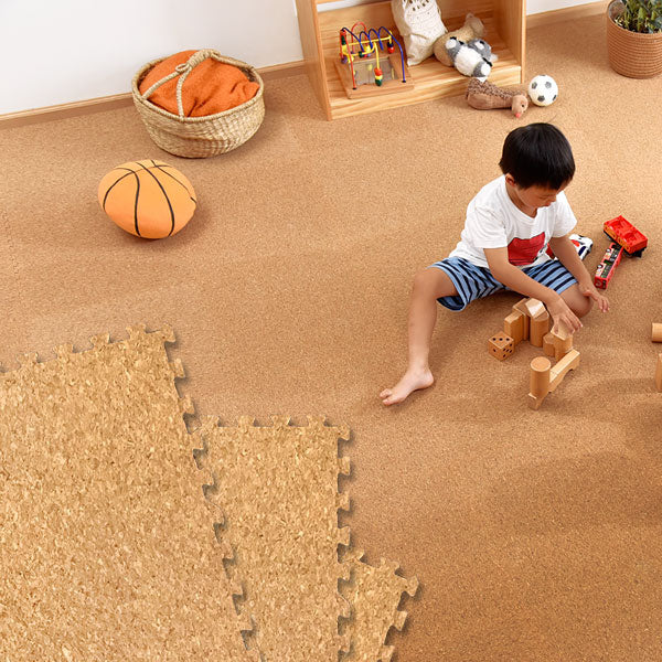 6畳 反りにくい高反発 コルクマット 48枚 大判45cm サイドパーツ付 防音 抗菌 防臭 床暖房対応〔31800007〕 — 【公式 ...